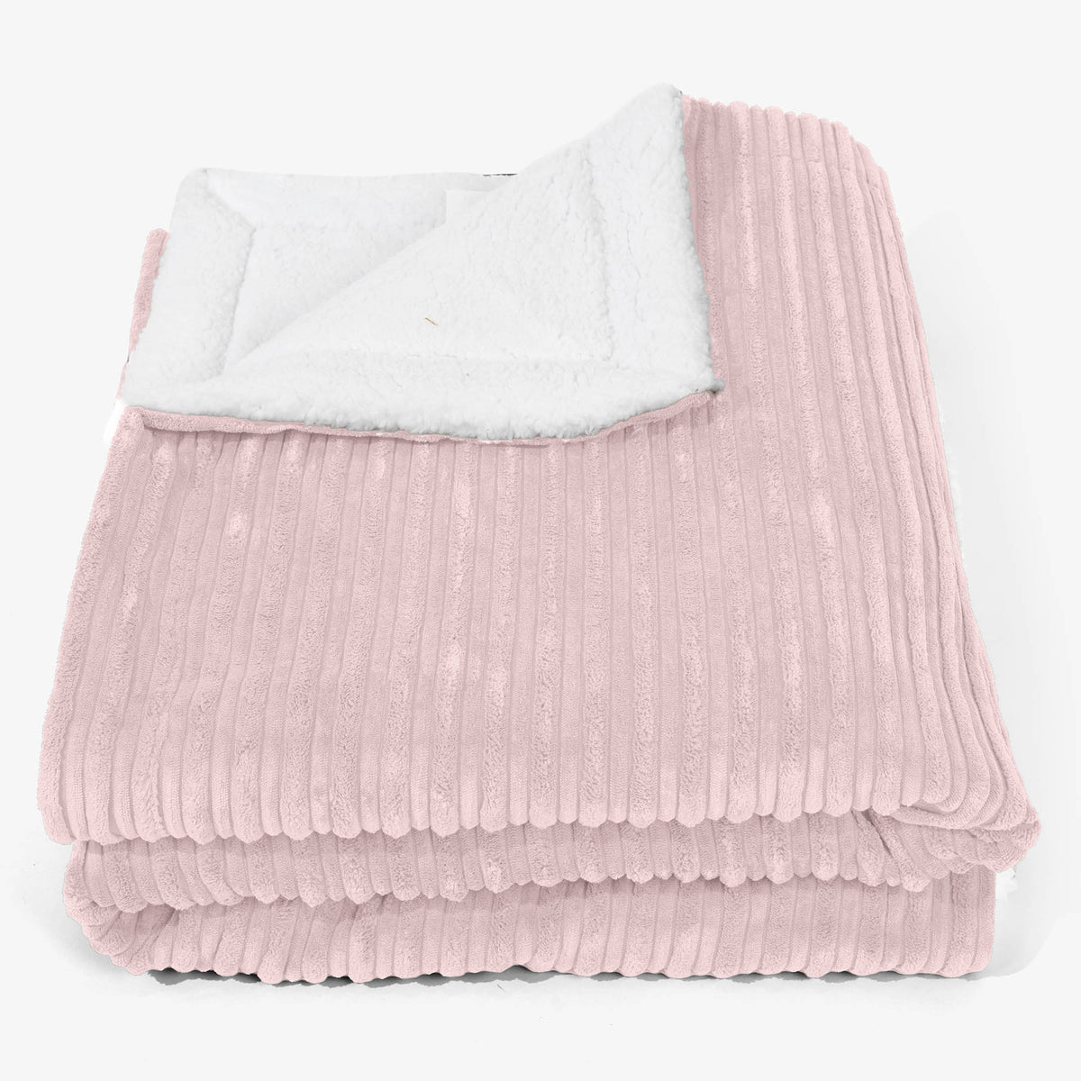 Lounge Pug Groot Sherpa-sprei / Deken 140 x 200cm Corduroy Blozen Roze ...