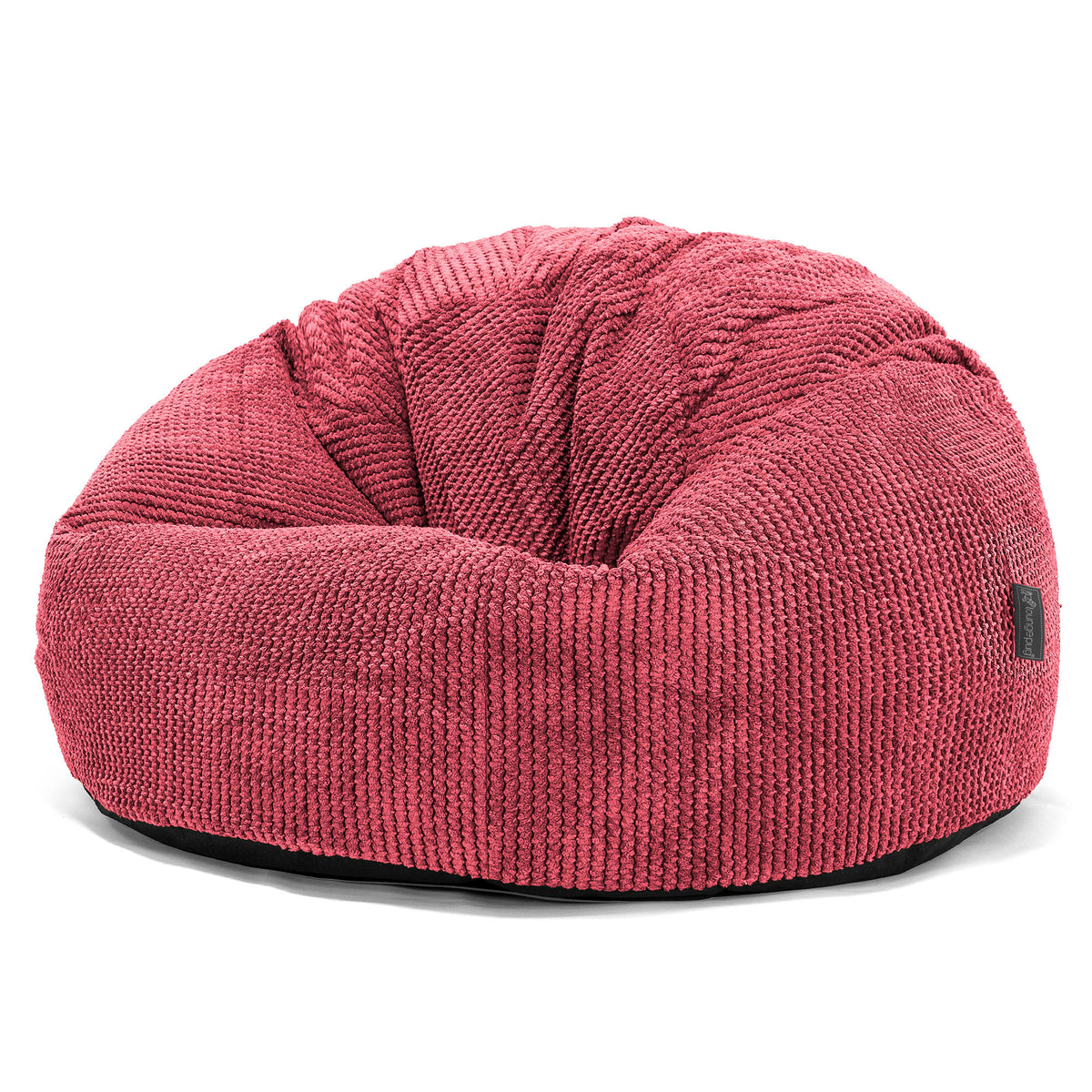 Lounge Pug, Klassieke Zitzak Stoel, Poef, Pompom Pastelrood– Big Bertha ...