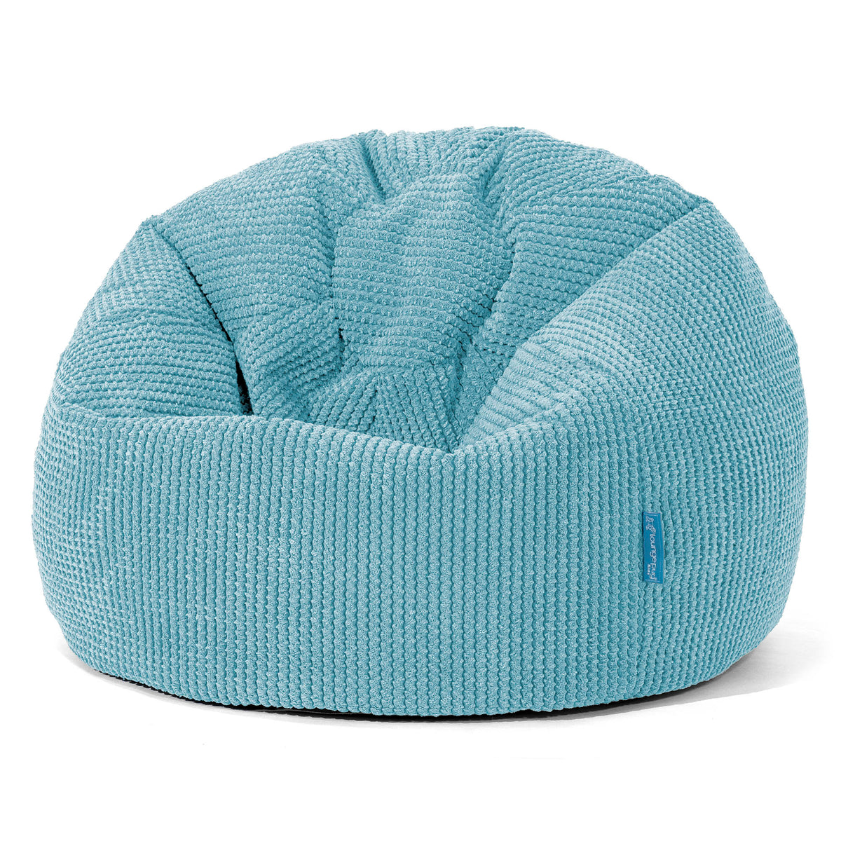 Lounge Pug, Kinder Klassieke Zitzak Stoel, Poef, Pompom Petrol– Big ...